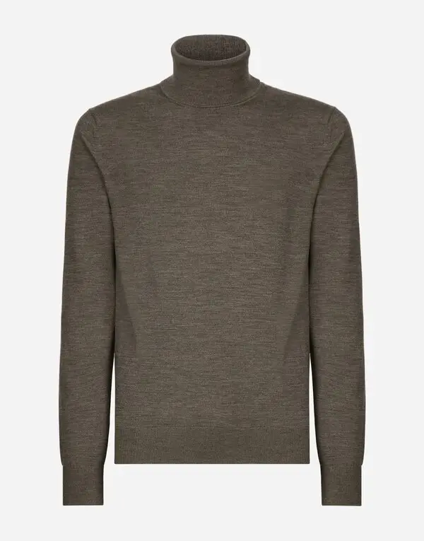 Dolce & Gabbana Extra-fine Cashmere Turtleneck Sweater - Grey