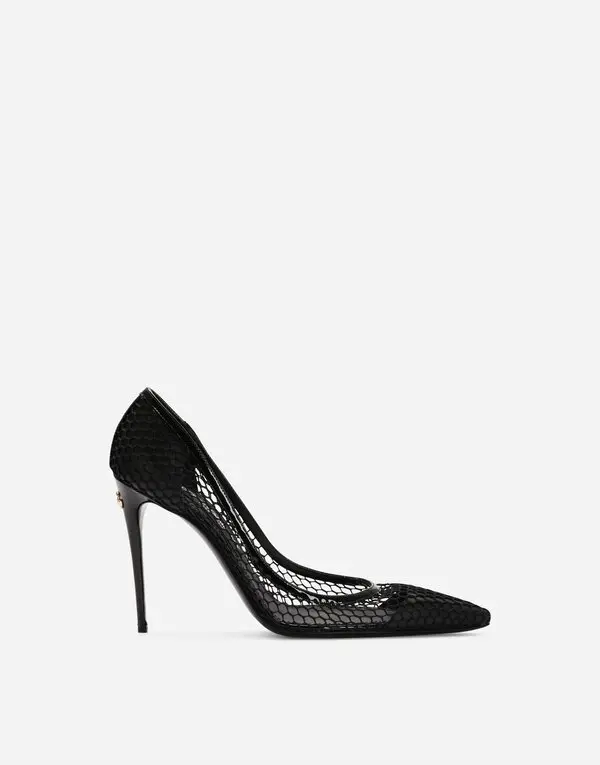 Dolce & Gabbana Mesh And Patent Leather Pumps