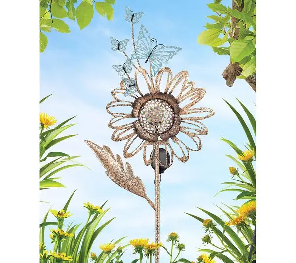 SUNSET VISTA DESIGNS Butterfly Explosion Solar Stake