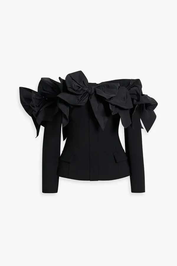 Oscar De La Renta Off-the-shoulder Bow-detailed Top