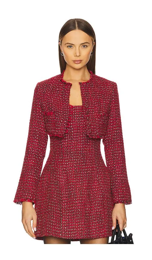 Bardot Karoline Boucle Cropped Jacket