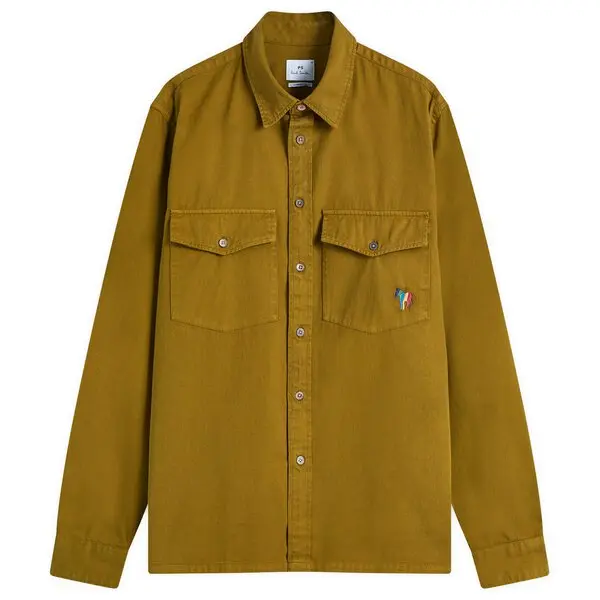 Paul Smith 2-pocket Broadstripe Zebra Shirt - Green
