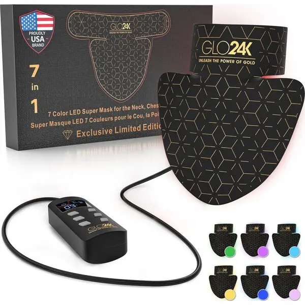 GLO24K 7 Color Led Super Mask For The Neck