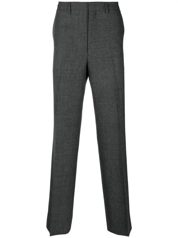 Prada Wool Tailored Trousers - Grey