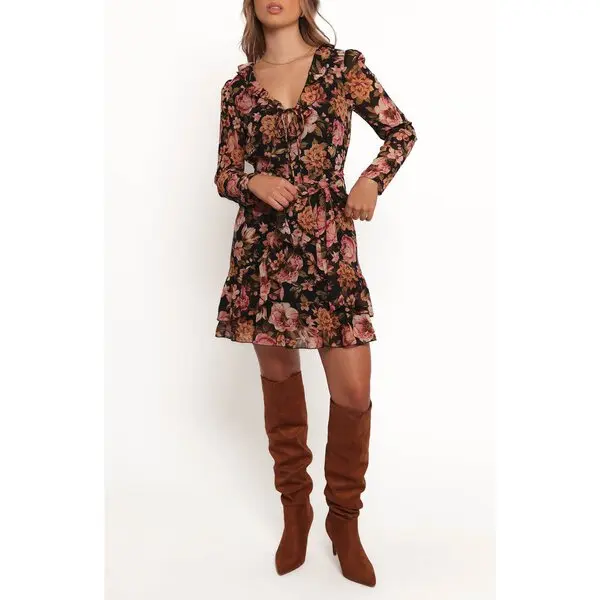 PETAL & PUP Alyssia Long Sleeve Mini Dress