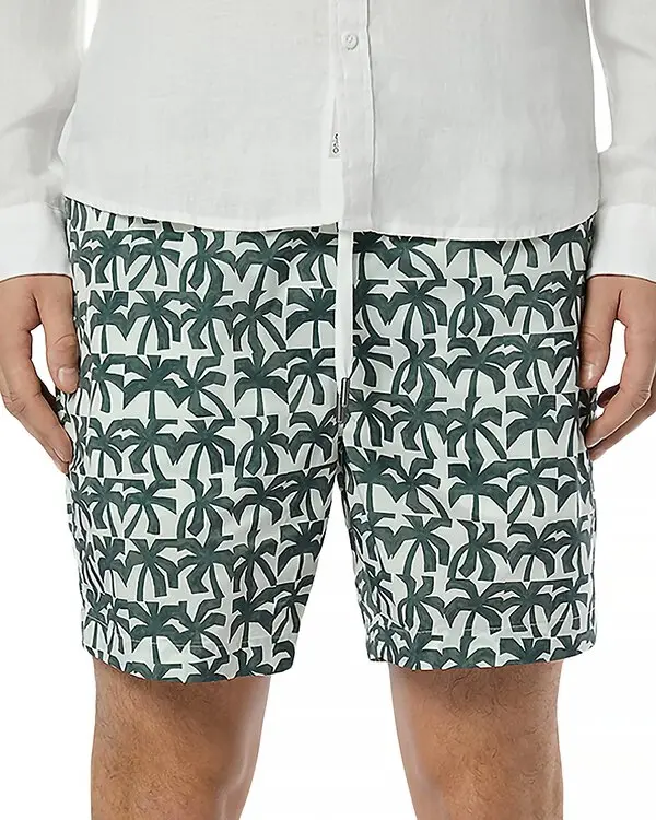 Onia Charles Palm Print 4" Swim Trunks