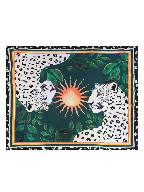 BRIGITTE Cheetah-print Beach Cover-up - Green