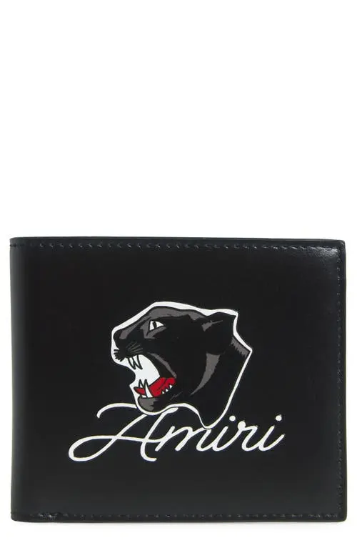 Amiri Panther Leather Bifold Wallet