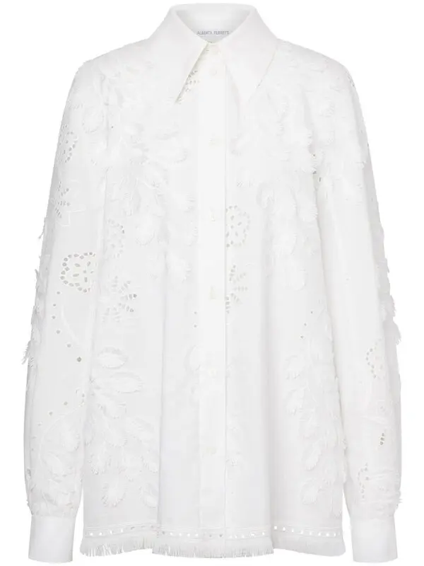 Alberta Ferretti Embroidered Shirt - White