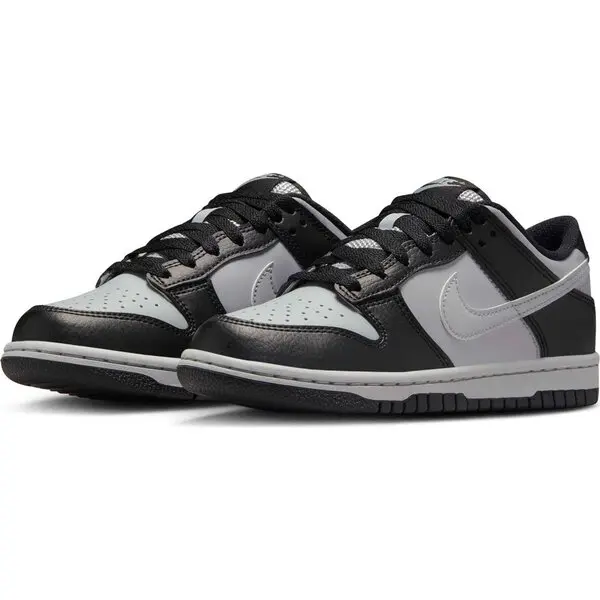 Nike Dunk Low Basketball Sneakers - Black/ Wolf Grey