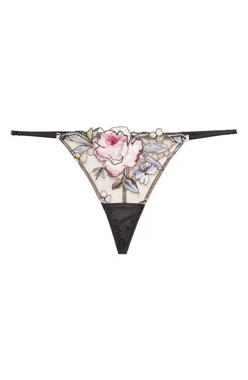 Fleur Du Mal Fidelia Embroidered G-string