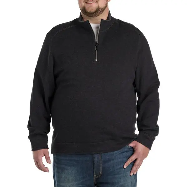 Tommy Bahama Big & Tall Flip Coast Reversible Pullover - Black