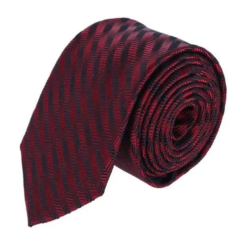 Trafalgar Nathanial Regal Patterned Diagonal Line Necktie - Red