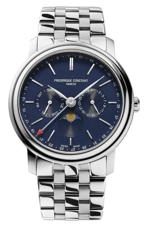 FREDERIQUE CONSTANT Classic Business Timer Strap Watch - Silverone