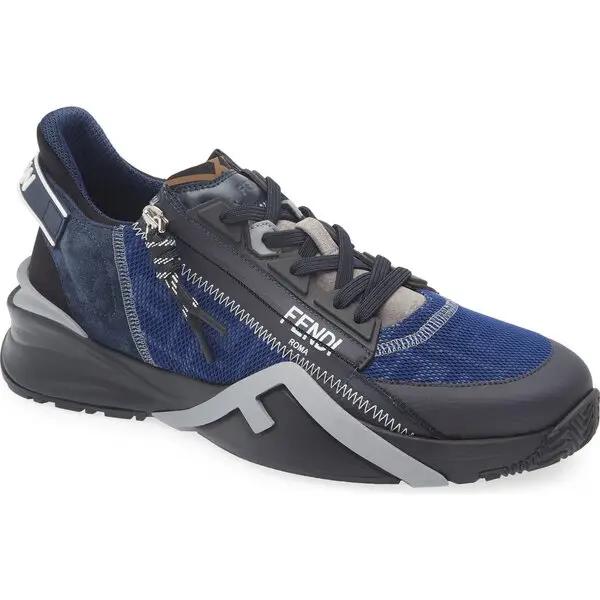 Fendi Flow Low Top Sneakers - Grig Abiss/ Navy