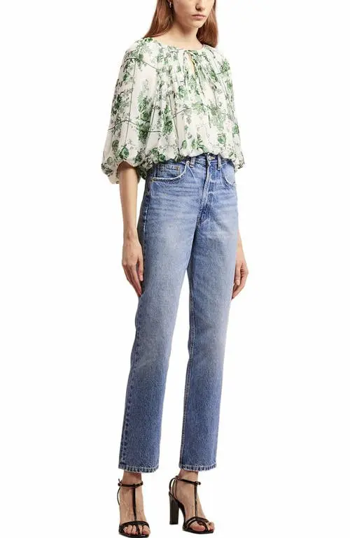 Rebecca Taylor Conservatory Fleur Bubble Top - Fleur Snow Combo