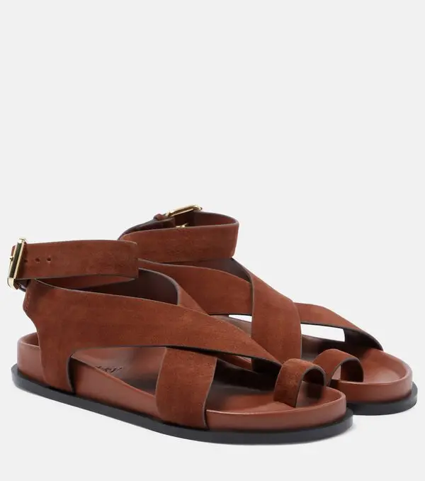 A.emery Jalen Suede Sandals - Brown