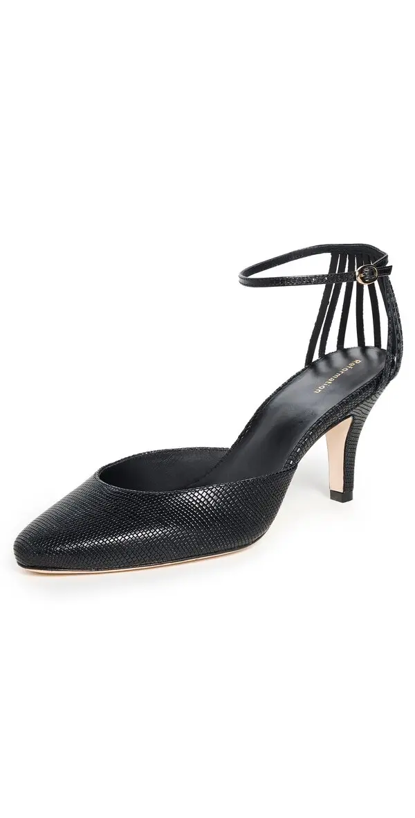 REFORMATION Daria Heeled Pumps - Black Snake