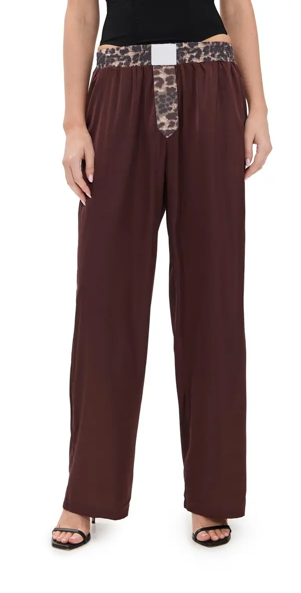 Lioness Cobain Straight Leg Pants - Garnet