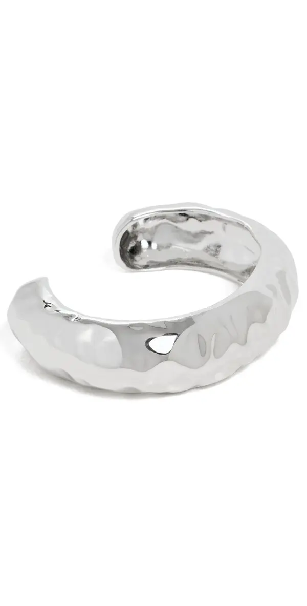 LELET NY Hammered Arch Cuff Bracelet - Rhodium