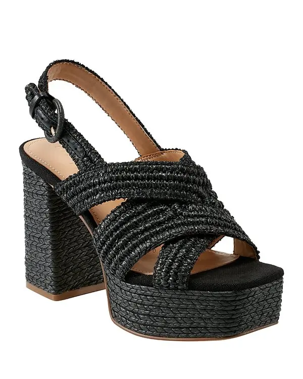 MARC FISHER LTD. Caddy Platform Sandals - Black