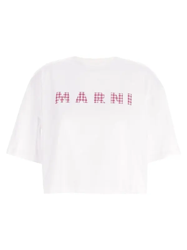 Marni Cropped' T Shirt In White - 10% Off | Editorialist