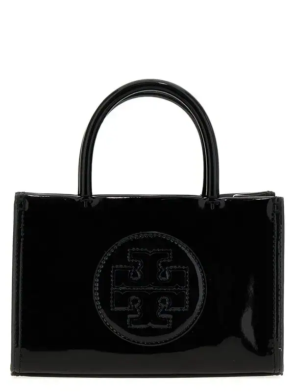 Tory Burch Ella Bio Patent Mini' Handbag - Black | Editorialist