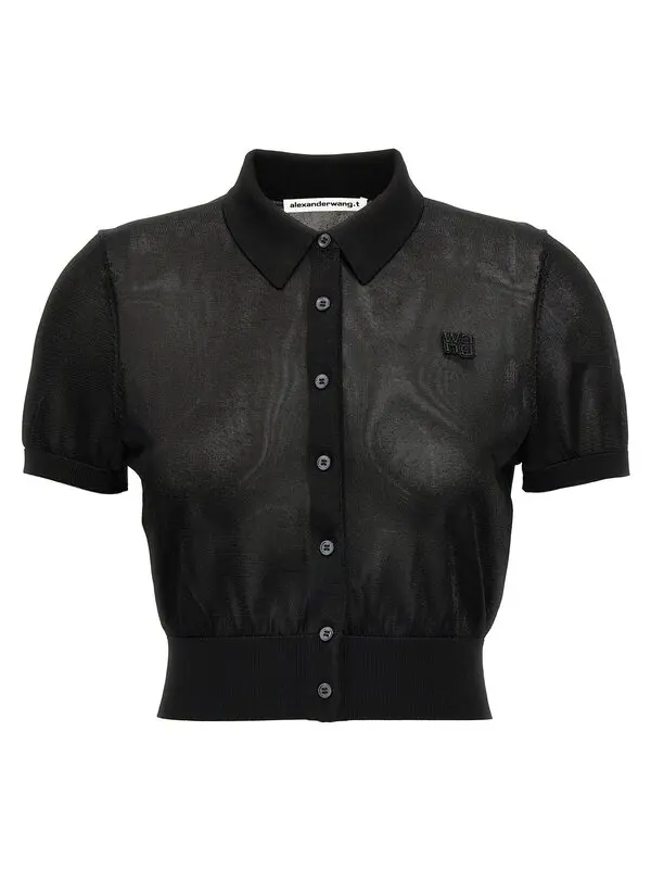 Alexander Wang Cropped Polo Shirt