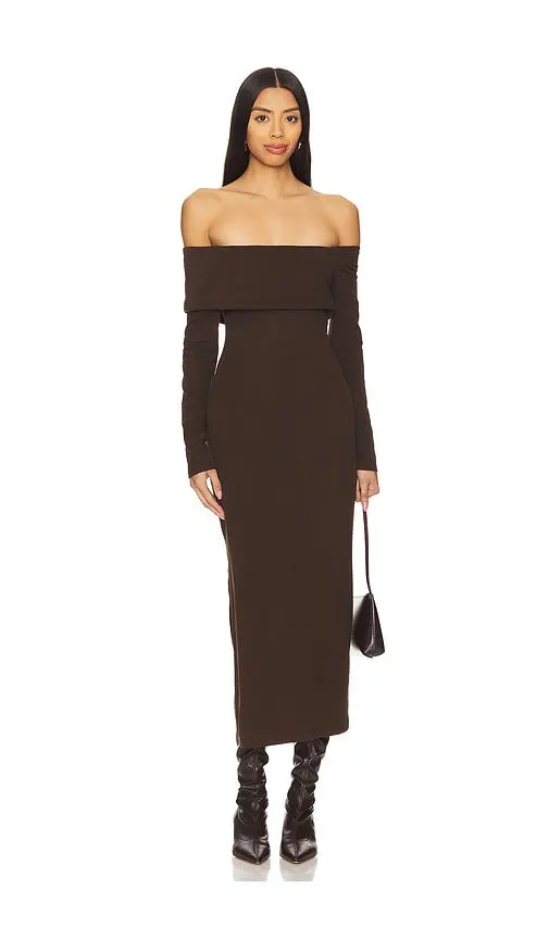 Astr The Label Jada Dress - Chocolate