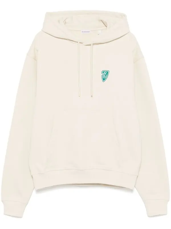 Burberry Shield Logo-print Hoodie - White