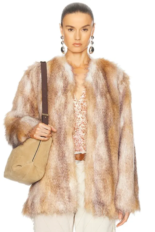 Isabel Marant Aglae Faux Fur Jacket