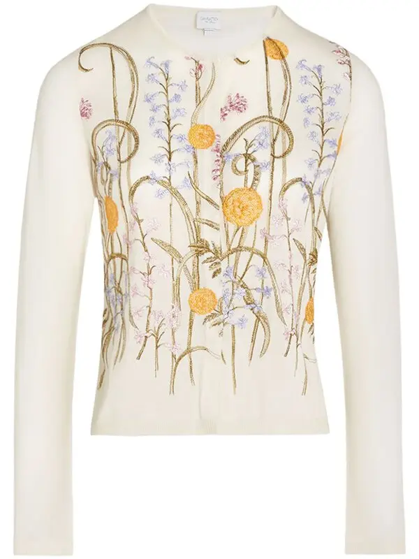 Giambattista Valli Bouquets-motif Cardigan - White