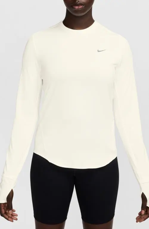 Nike Swift Dri-fit Uv Running Top - Sail/reflective Silver