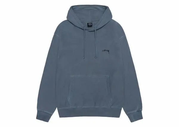 StÜssy Smooth Stock Pigment Dyed Hoodie - Navy Blue