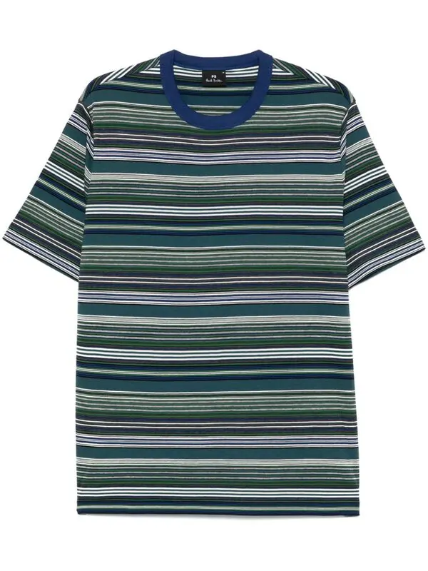 Paul Smith Striped Cotton T-shirt - Green