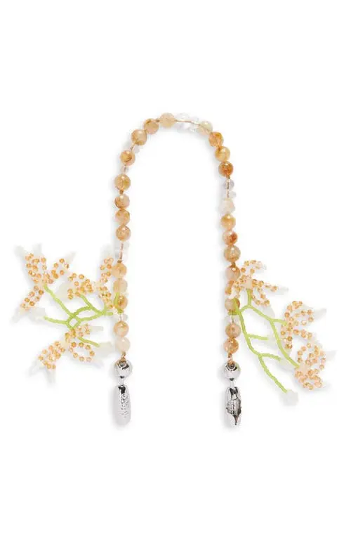 OSSA Floral Spray Beaded Wrist Strap For Iphone Case