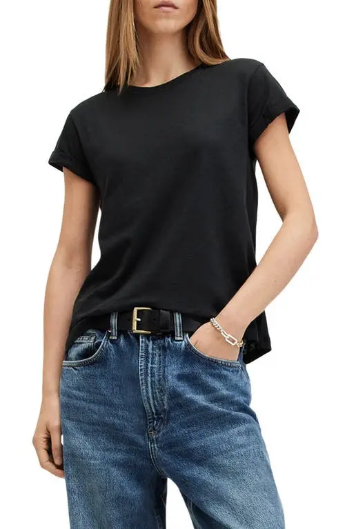 All Saints Anna Crewneck Cotton T-shirt - Black