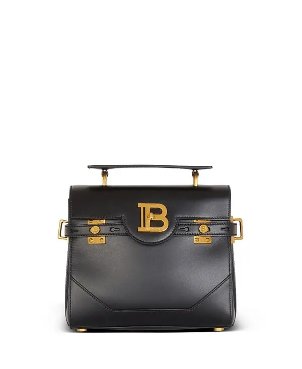 Balmain Smooth Leather B-buzz 23 Bag - Black