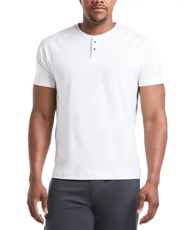 PUBLIC REC Go-to Henley Short Sleeve T-shirt - White