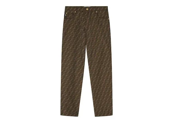 Fendi Fendace Ff Jacquard Flared Pants