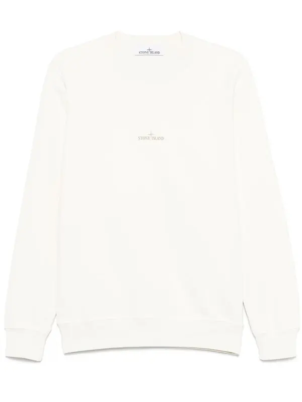 Stone Island Compass-motif Sweatshirt - White