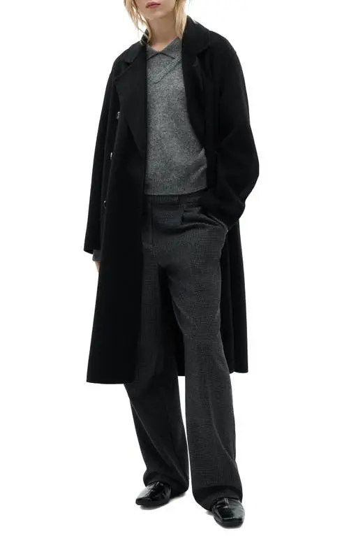 Mango Handmade Oversized Wool-blend Coat - Black