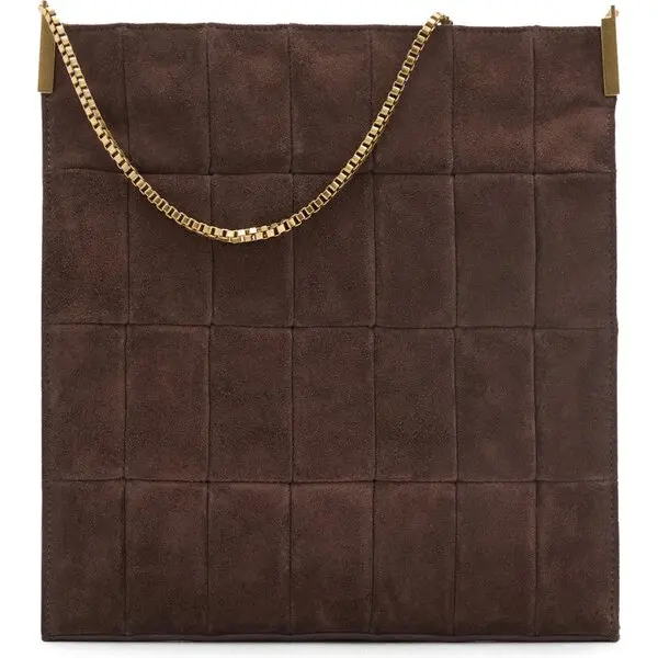 Mango Quilted Suede Shoulder Bag