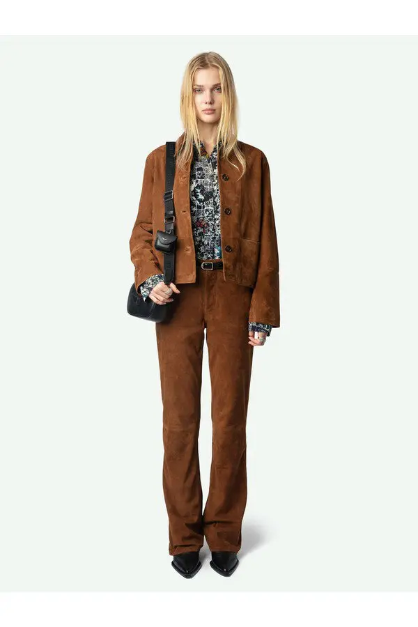 Zadig&Voltaire Pistol Suede Pants - Brown
