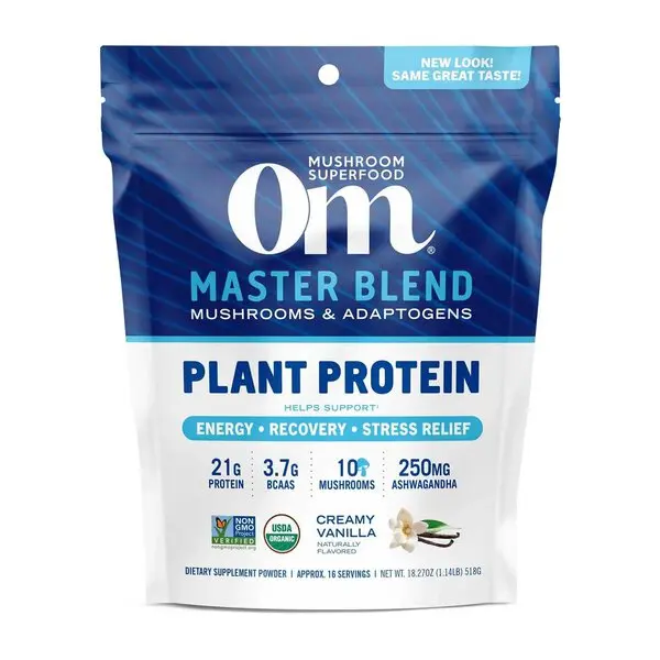 OM MUSHROOM Master Blend Vanilla Protein 513 Grams