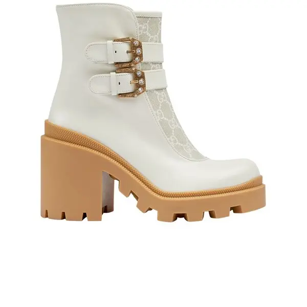 Gucci Gg Canvas Ankle Boots