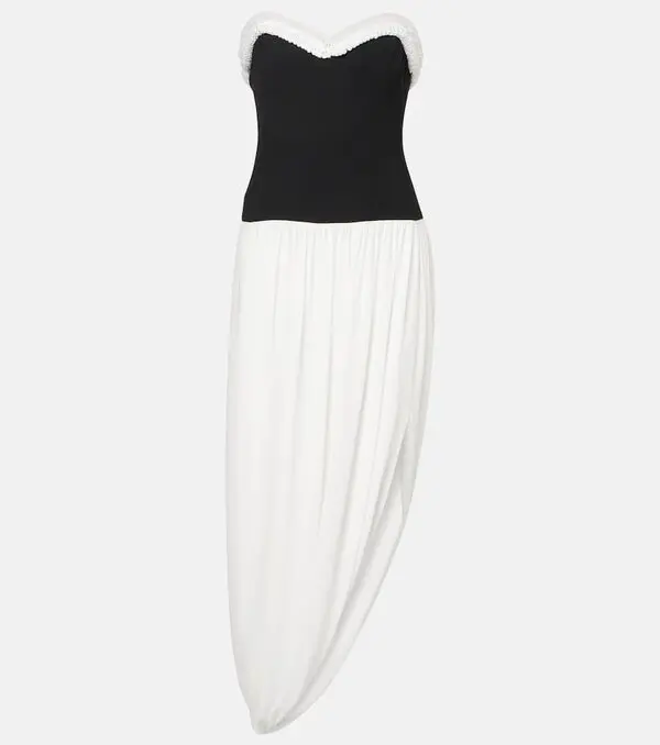 Simkhai Augusta Embellished Bustier Dress - White