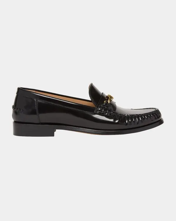 FERRAGAMO Harry Calfskin Loafers - Nero