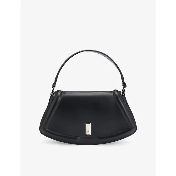 Hugo Boss Double B Monogram Leather Shoulder Bag
