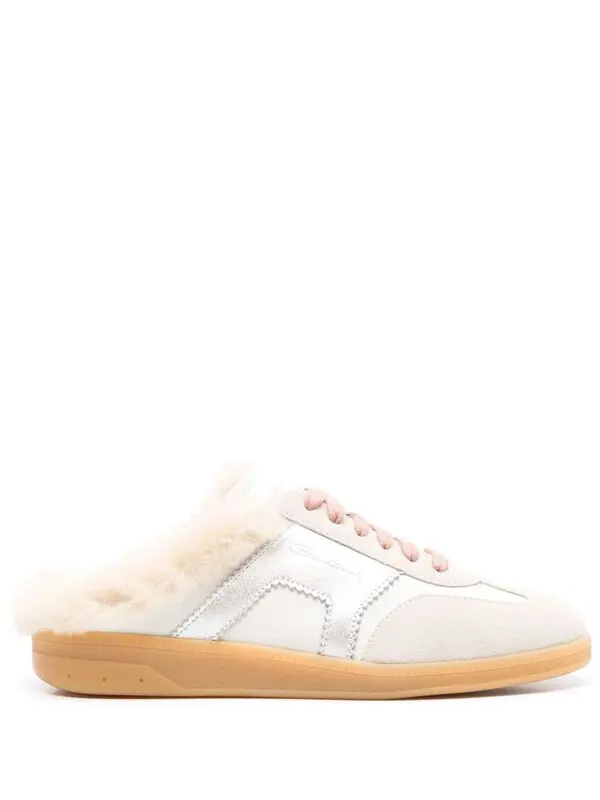 Santoni Panelled Slippers